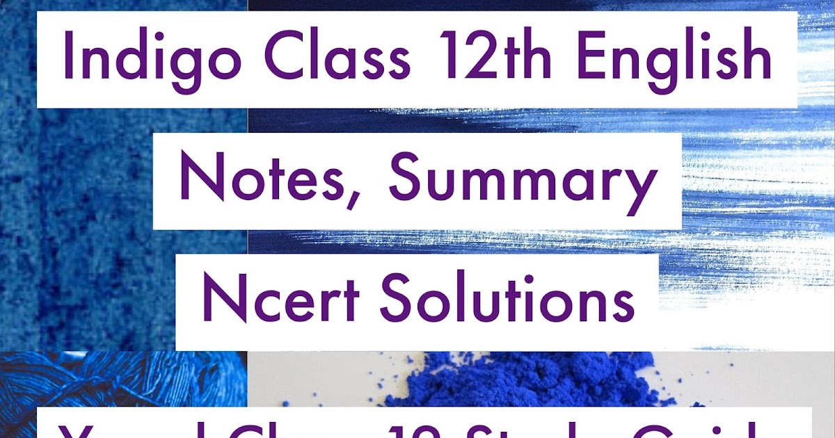 NCERT Solutions For Class 12 Flamingo English Indigo with Notes & Summary