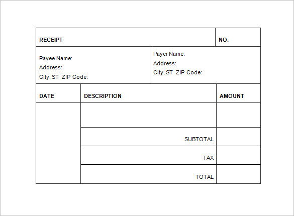Sample Invoice Receipt - Invoice Template