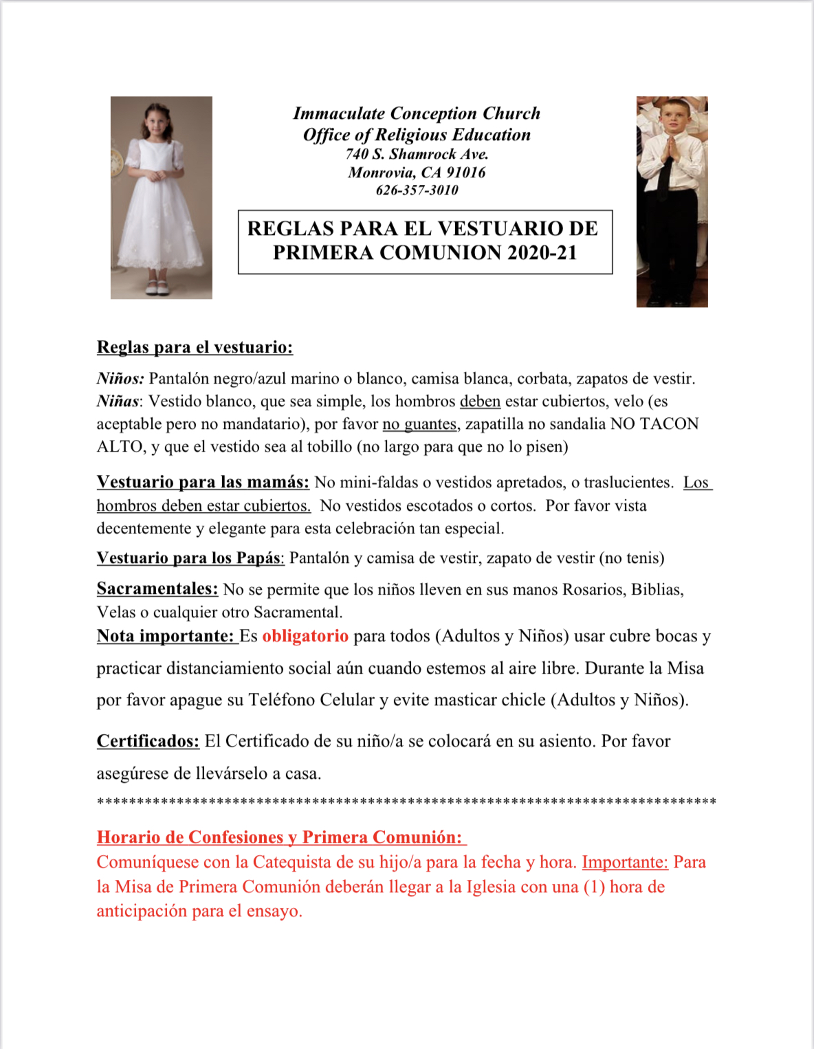 Reglas De Vestuario De Primera Comunion 3 3 2021 Reglas De Vestuario De Primera Comunion 3 3 2021