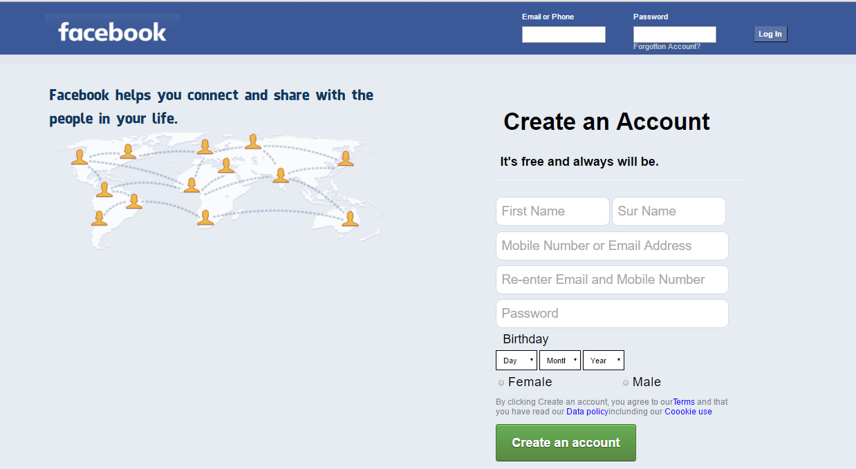 Donwload Facebook login page Code Same as facebook 2016 ~ [Learn ...