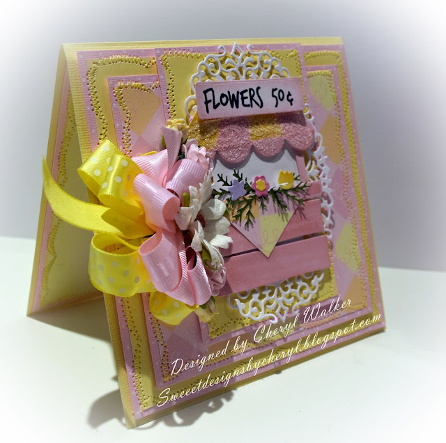 Really Reasonable Ribbon Blog: Sweet Ribbons & Flower Card By Cheryl