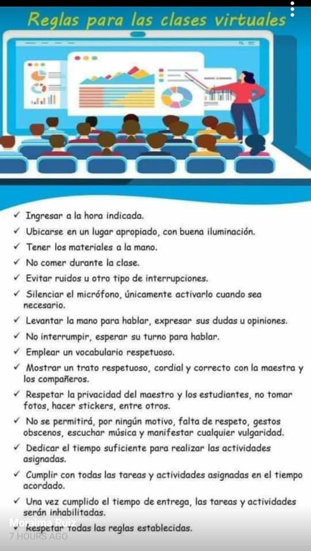 Biblioteca a tu alcance...: Reglas para las clases virtuales