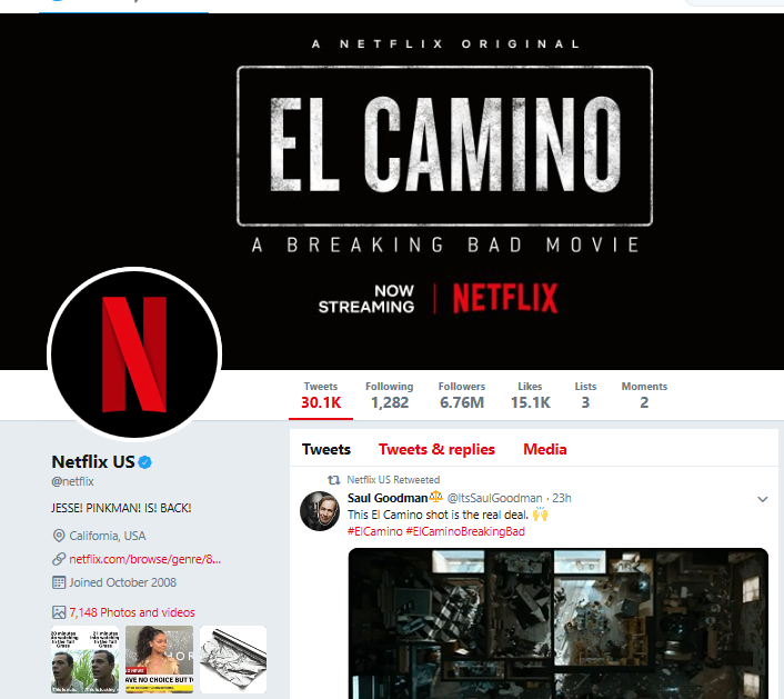 Netflix's Social Media