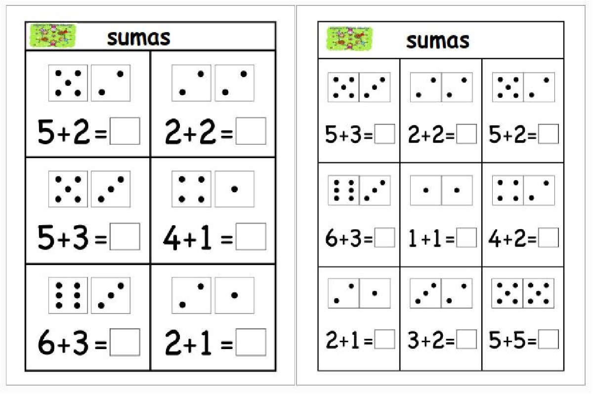 Divertido Cuaderno De Ejercicios De Sumas con Dominó - Dinamicas de ...