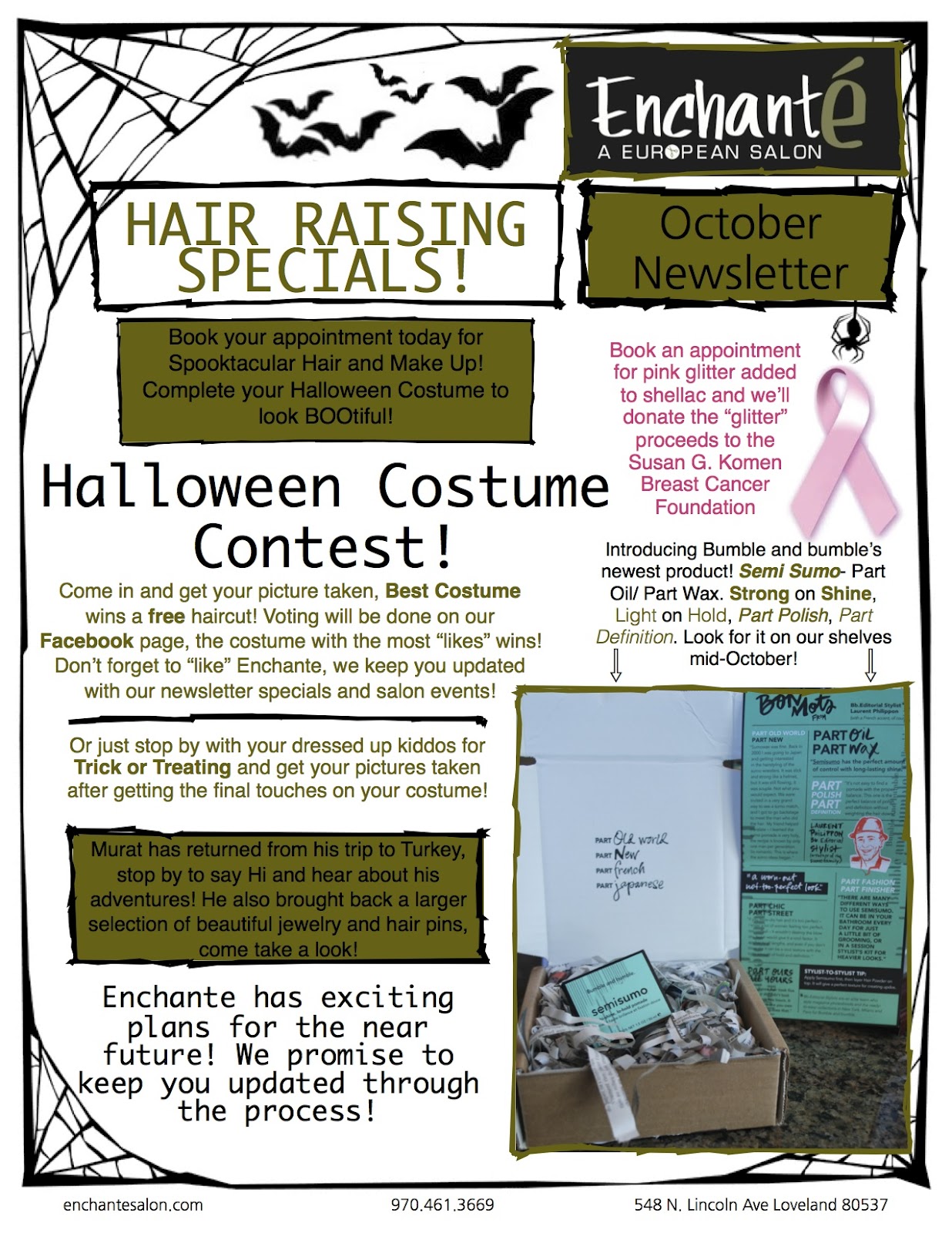 Enchante A European Salon: October Newsletter, Halloween Specials ...