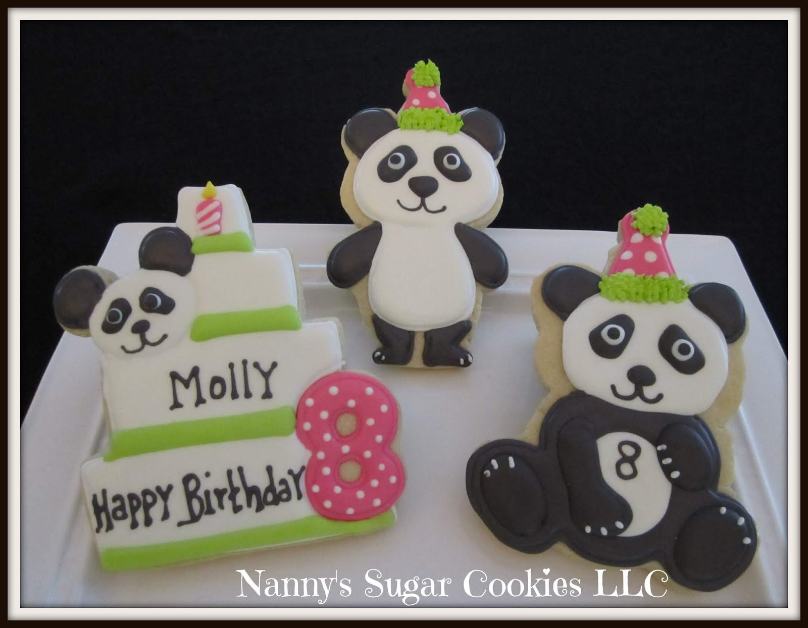 Nanny's Sugar Cookies LLC: Birthday Cake & Panda Bears...