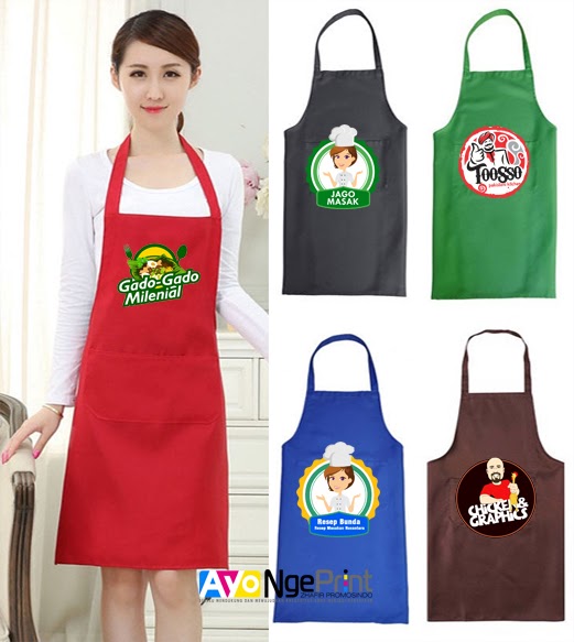 Cetak Sablon Apron Celemek Custom di Cilebak, Kuningan | Proses Cepat ...