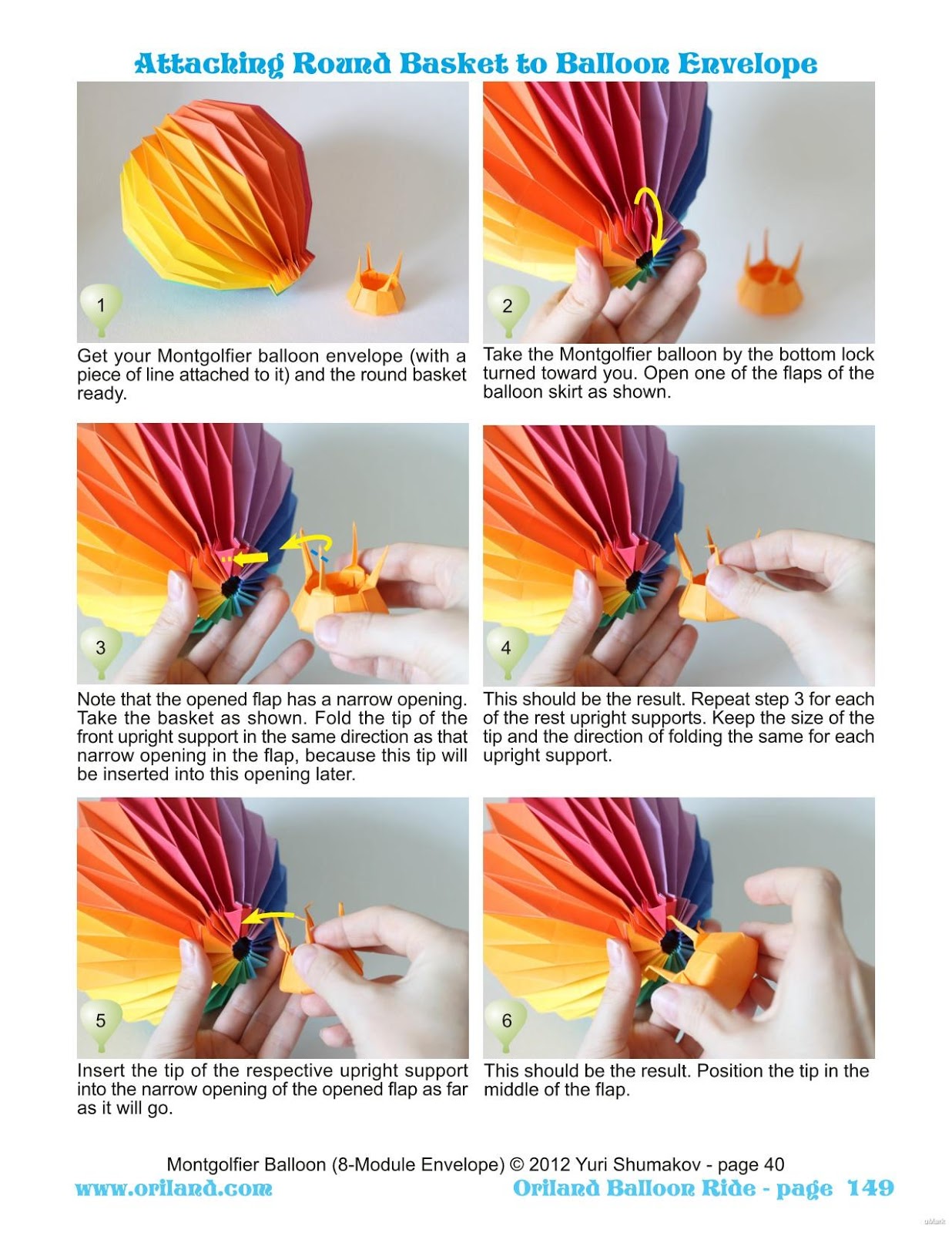 Oriland Balloon Ride - Ruby Book Origami