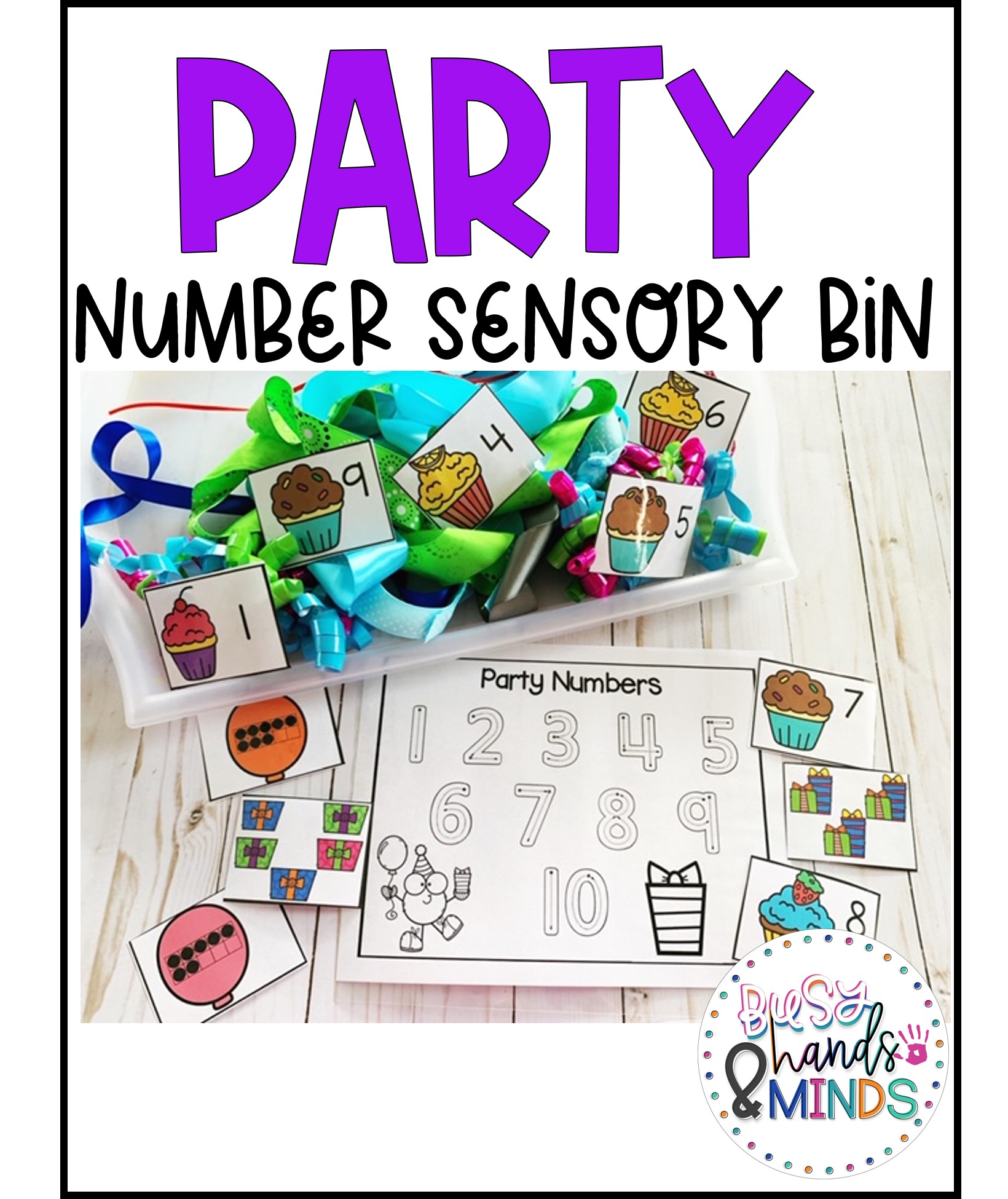 Number Sensory Bins | Busy Hands and Minds