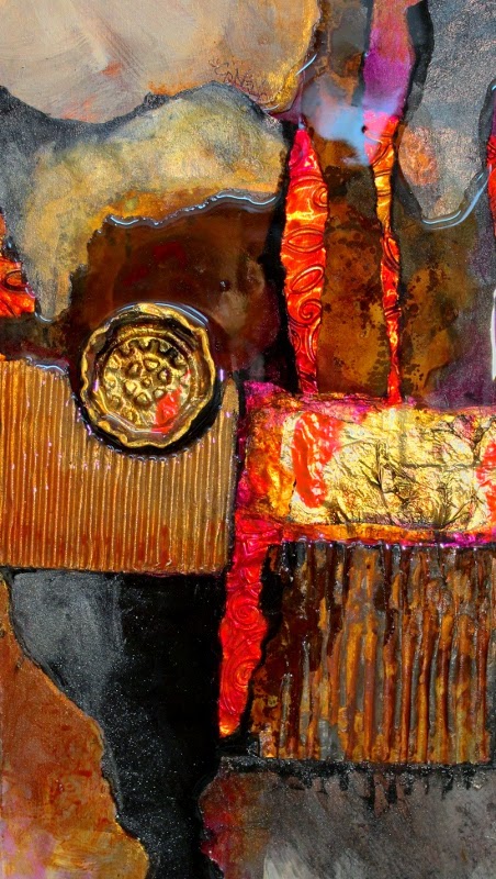 CAROL NELSON FINE ART BLOG: Mixed media abstract painting, "Medallion ...