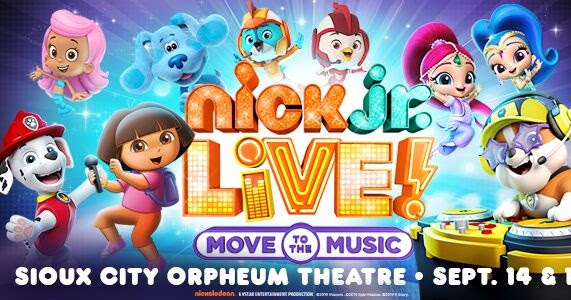 Nick Jr. Live! Move to the Music at the Sioux City Orpheum!