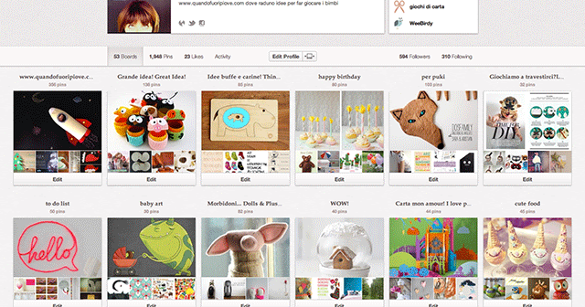Quandofuoripiove: La bacheca Pinterest: tutta pulita e ordinata!