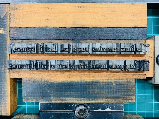 Rustnstuff: Time in the letterpress studio