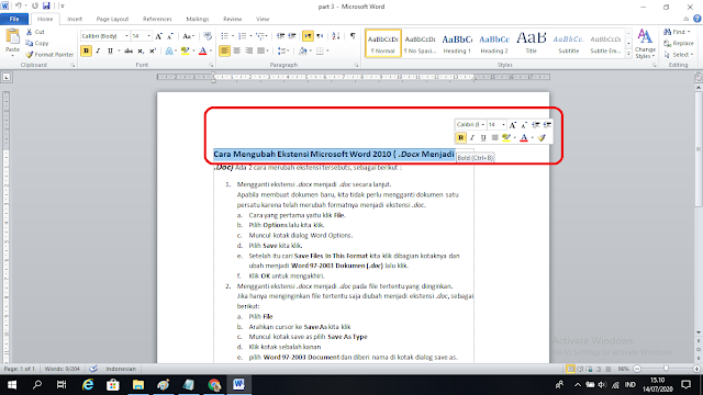 Mengenal Tampilan Interface Microsoft Word 2010 ( Part 3) - Belajar ...