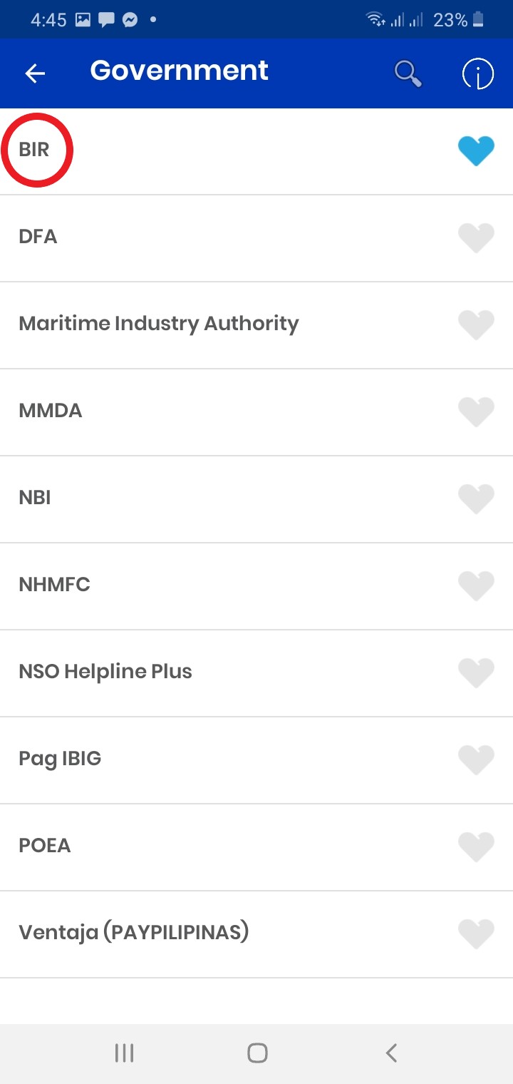 How to pay BIR tax due using GCASH