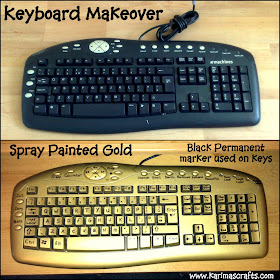 Karima's Crafts: Spray Painted Keyboard Tutorial - Great Ideas
