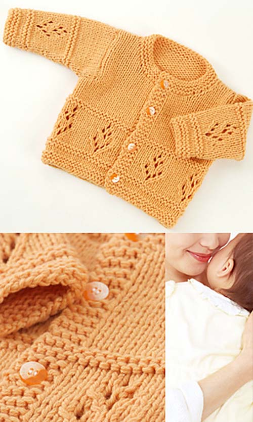 Amazing Knitting: Cashmere Baby Cardigan - Free Knitting Pattern