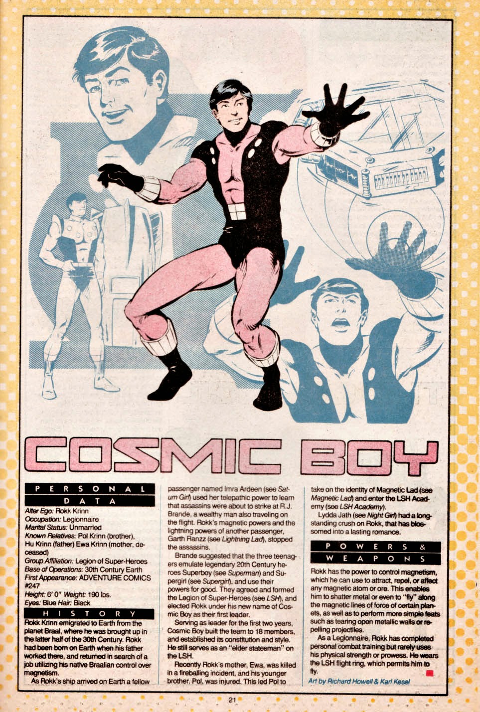 The Legion of Super Bloggers! : Who's Who: Cosmic Boy