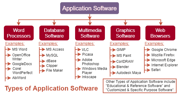 2 Main Types of Software with Examples - TutorialsMate