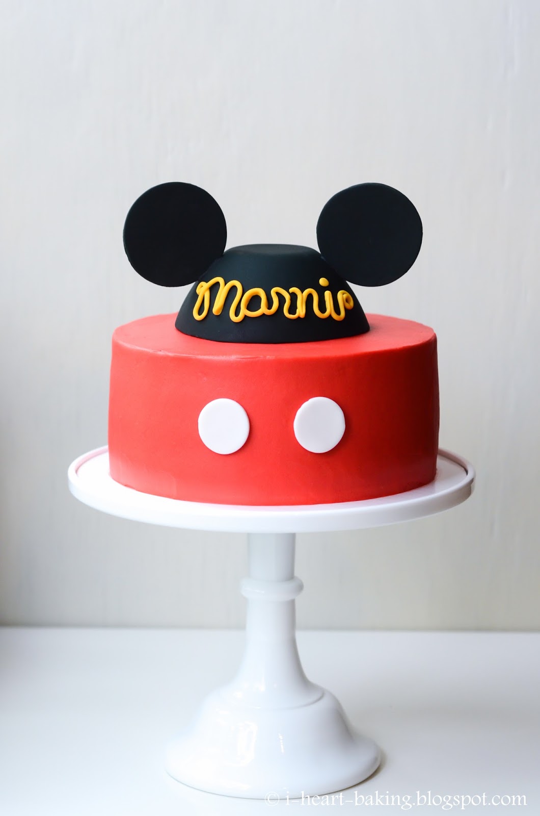 Homemade Mickey Mouse Cake