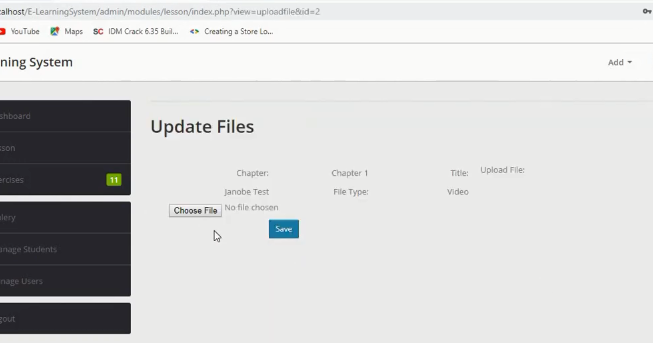 Online E-Learning Management System in PHP with source code