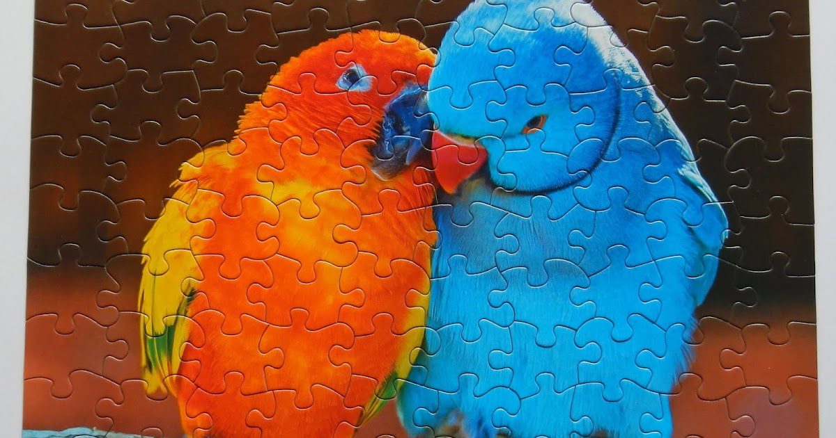 Jigsaw Puzzle Love: Cuddly Love Birds