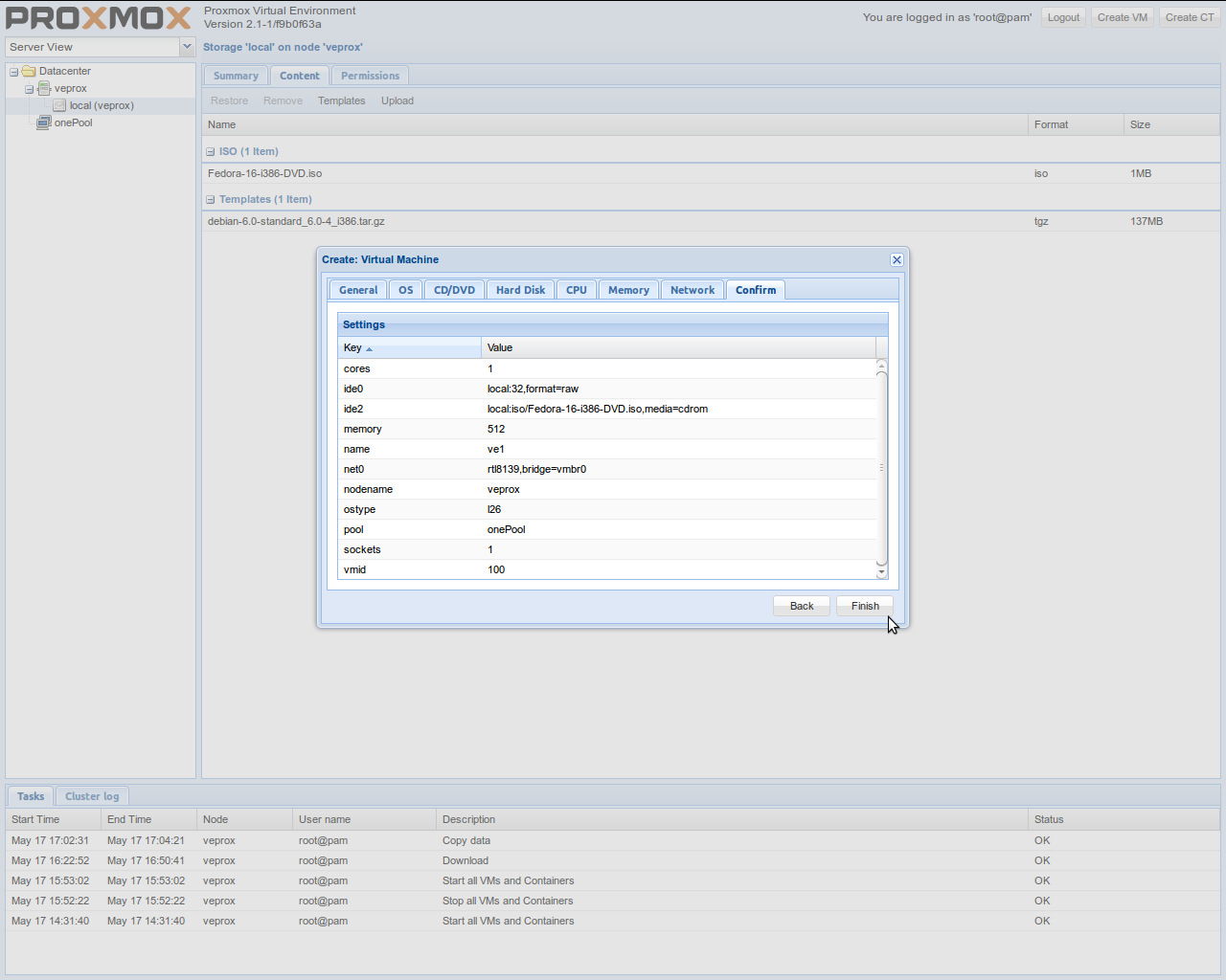 Como instalar y configurar proxmox 2.1 ~ videoJuegos y Open Source