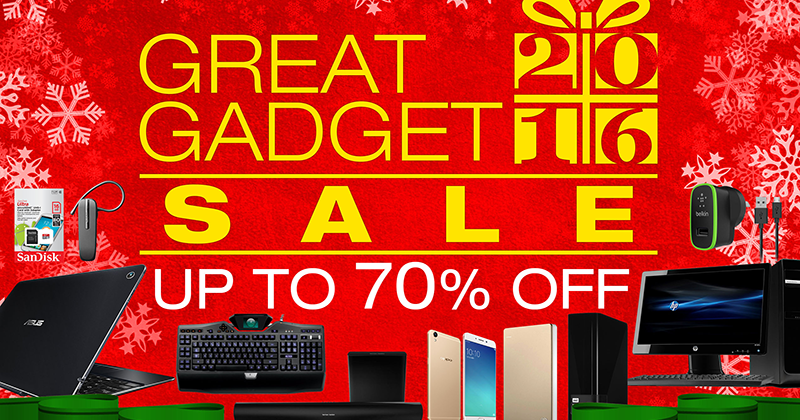 Great Gadget Sale 2016 Announced, Enjoy Up To 70% Off Discount!