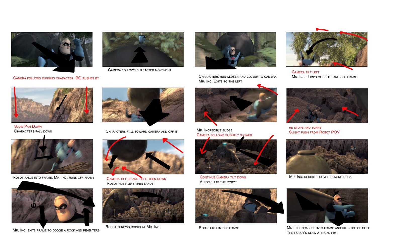 Ashley's Art: Incredibles Storyboard Studies