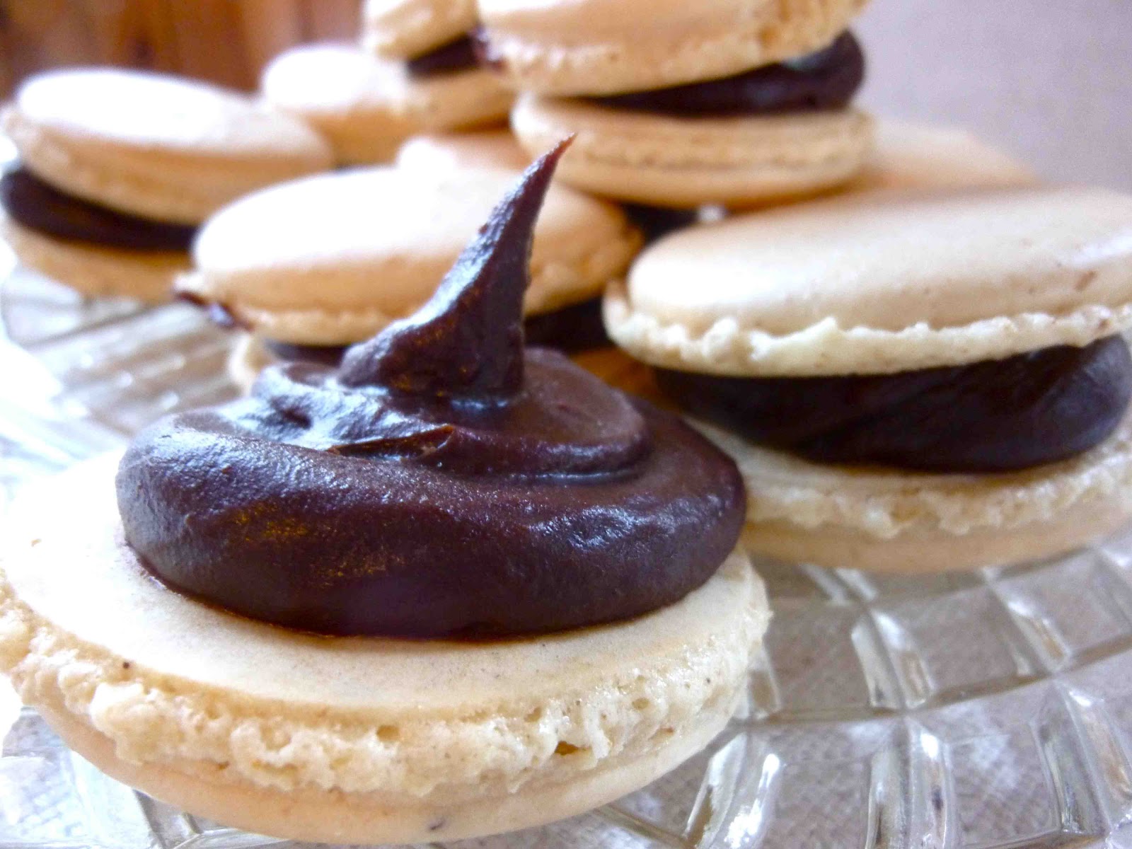 Ginger Macarons with Dark Chocolate Port Ganache – Diary of a Mad Hausfrau