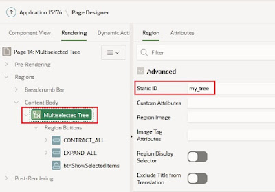 Oracle APEX : Enable Multiselected feature of Oracle APEX Tree