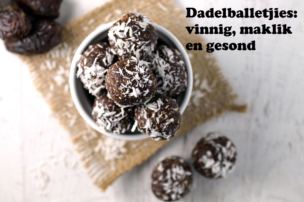 Vinnige, maklike, 4 bestanddele dadelballetjies