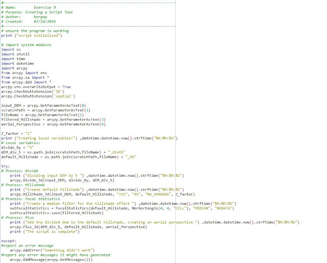 Geoprocessing with Scripting - GEOG 491