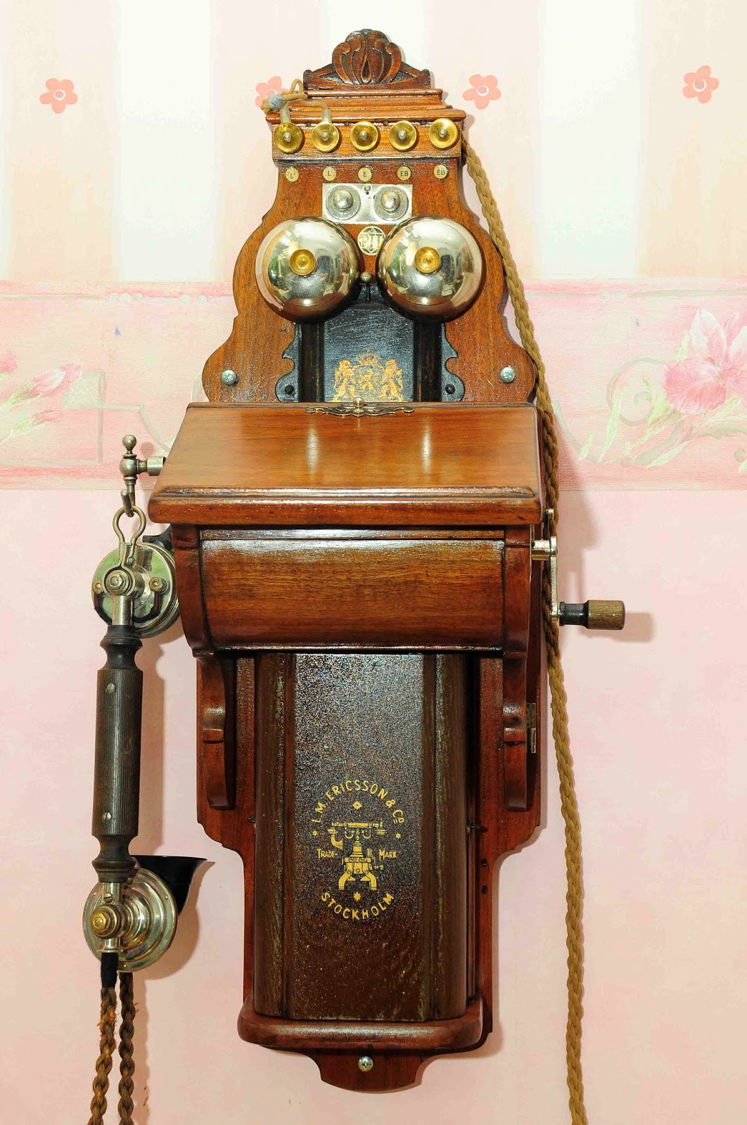 Old Vintage Gallery: Antique L.M.Ericsson "PTT - Ned Indie" Wall ...