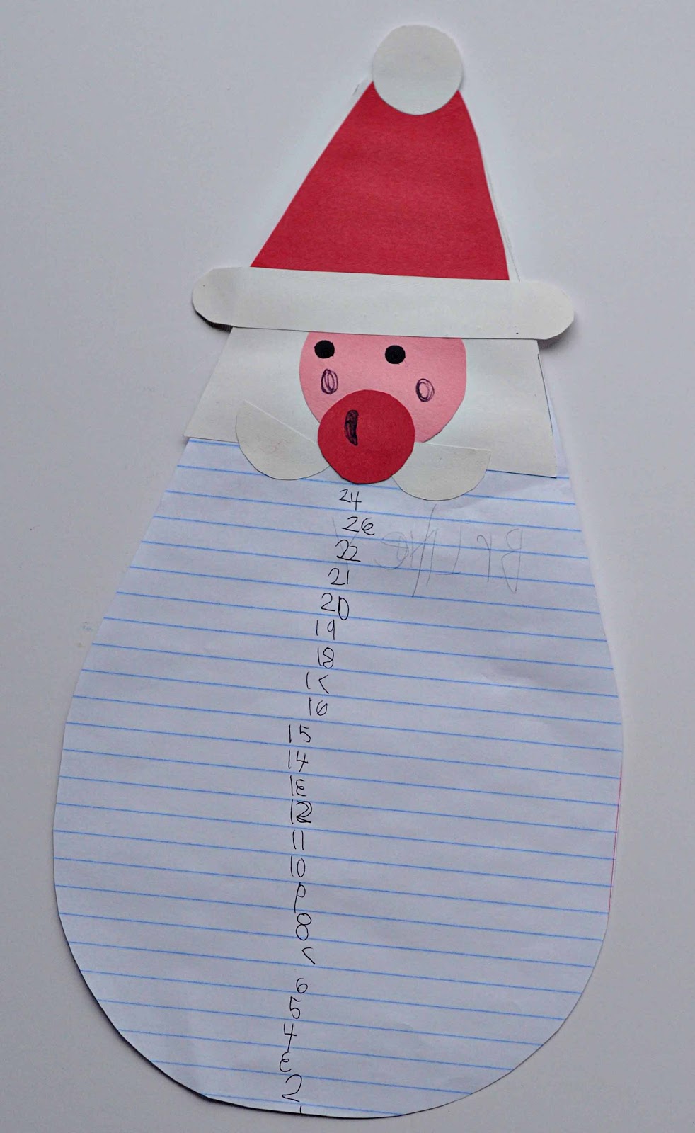 Children's Learning Activities: Santa Christmas Countdown