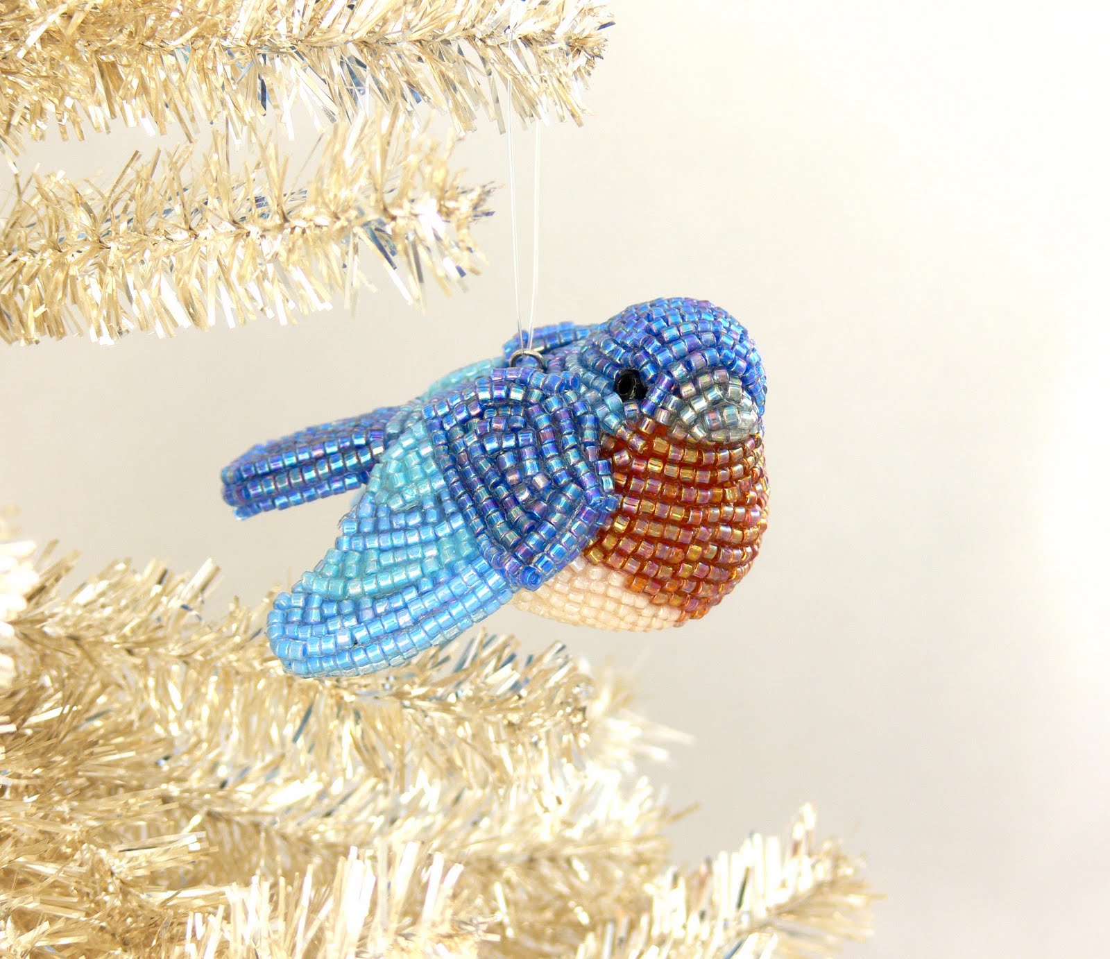 One of a kind beaded home decor and gifts: Eastern Bluebird Christmas ...