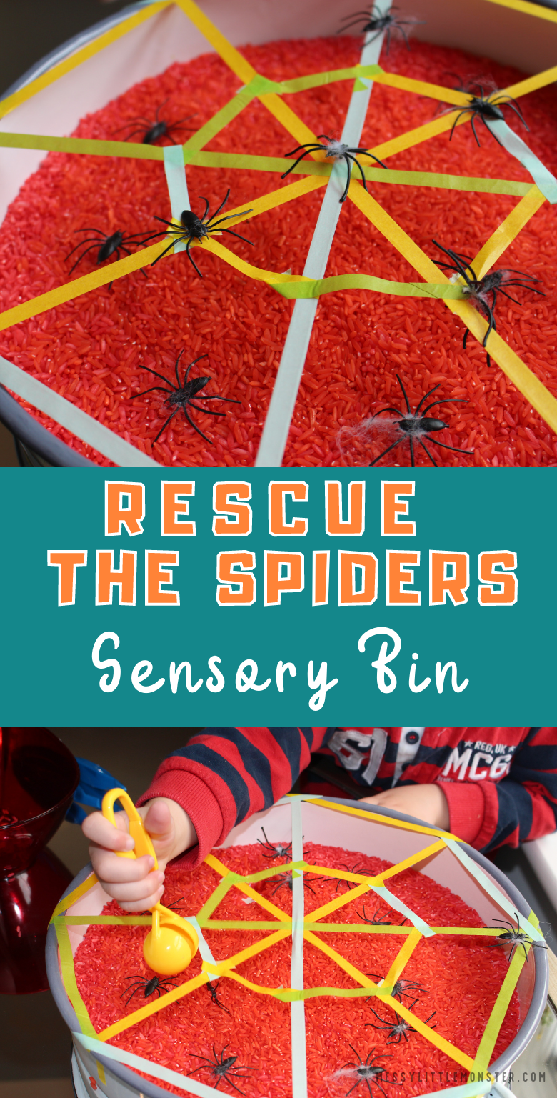 Spider Sensory Bin - Messy Little Monster