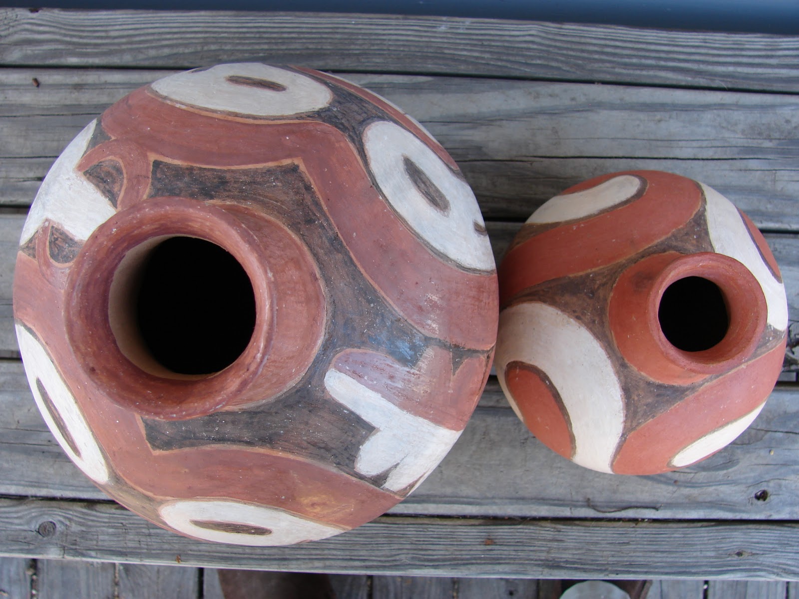 Contemporary Makers: A Pair of Avenue Polychrome Bottles by John Miller