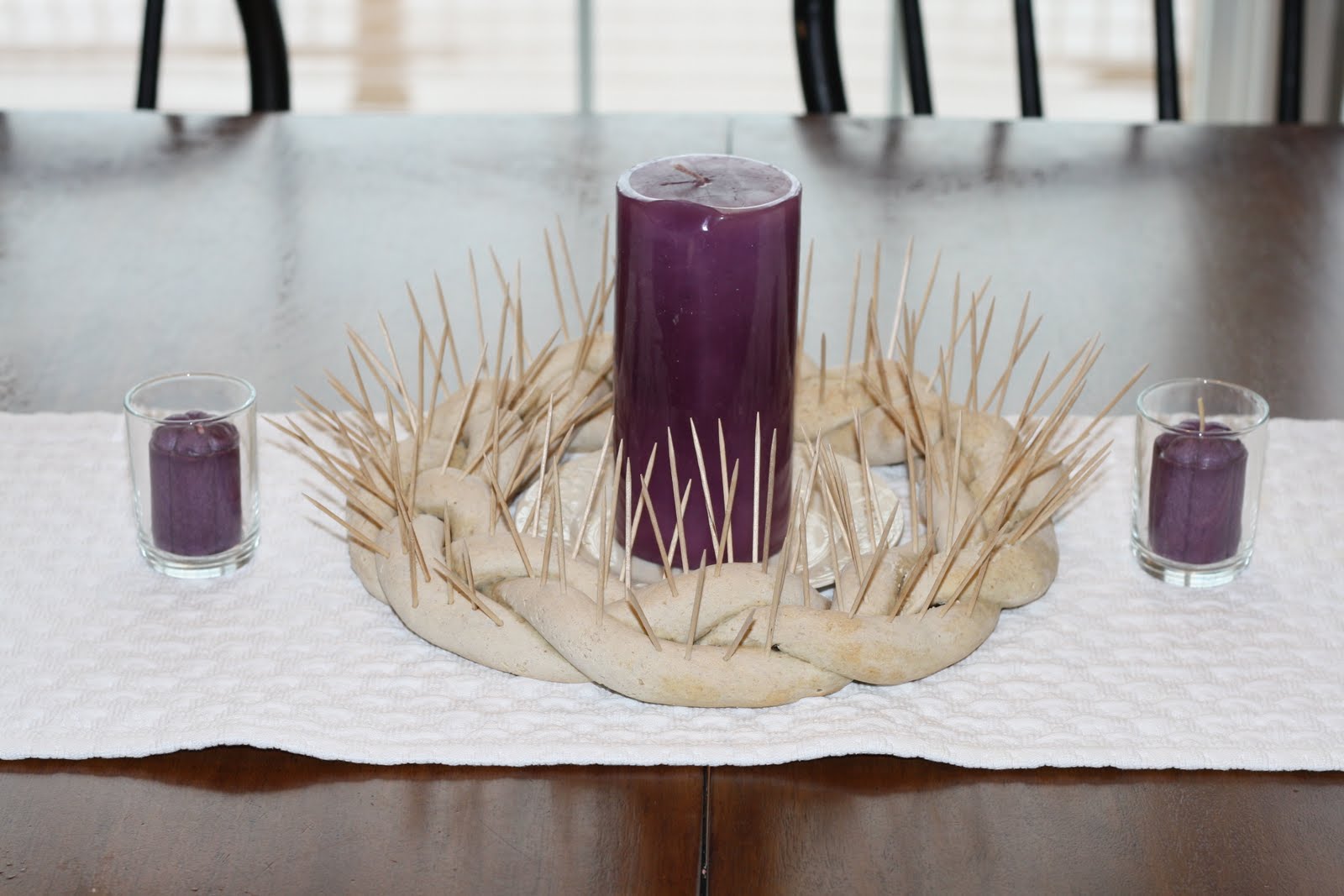 Orange, Pink, and Green: Salt Dough Crown of Thorns ~ Ash Wednesday