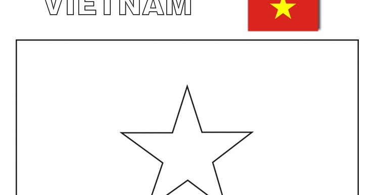 Geography Blog: Coloring page flag Vietnam