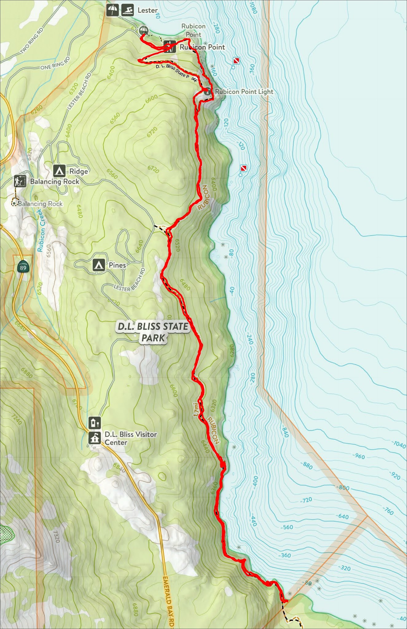 Hiking Metal Maniac: D.L. Bliss State Park