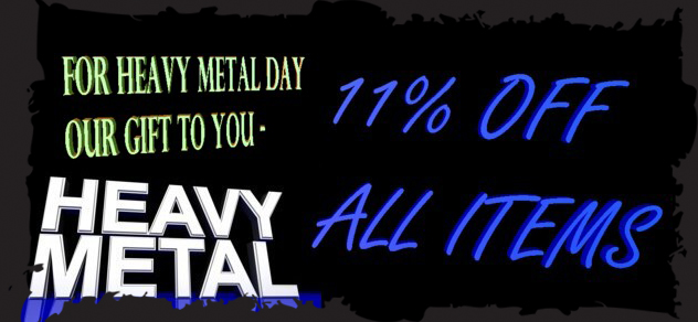 Cutting Edge Streetwear Blog: 11% OFF Everything for Heavy Metal Day SALE