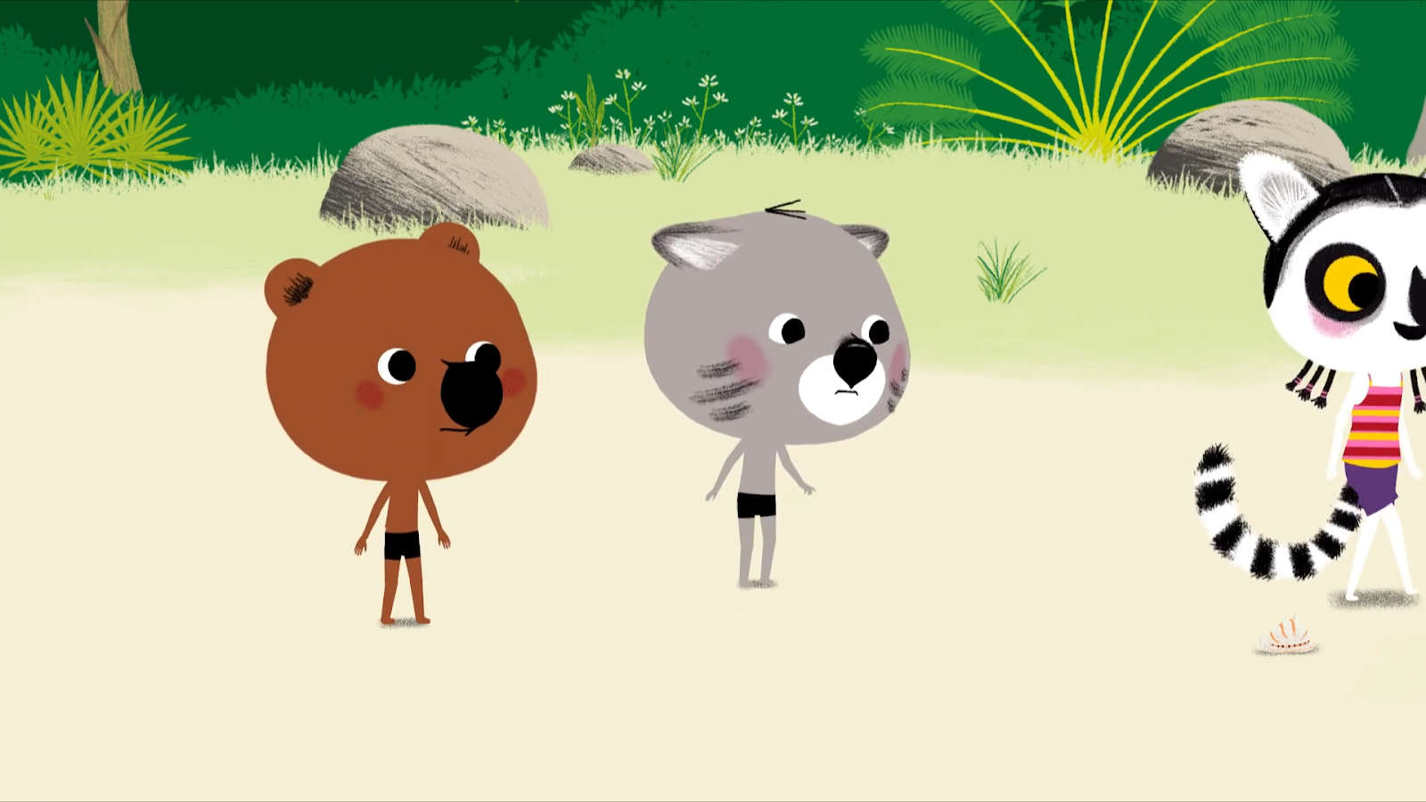 Shirtless Drawn Cartoon Boys: Mouk & Chavapa on the Beach 2