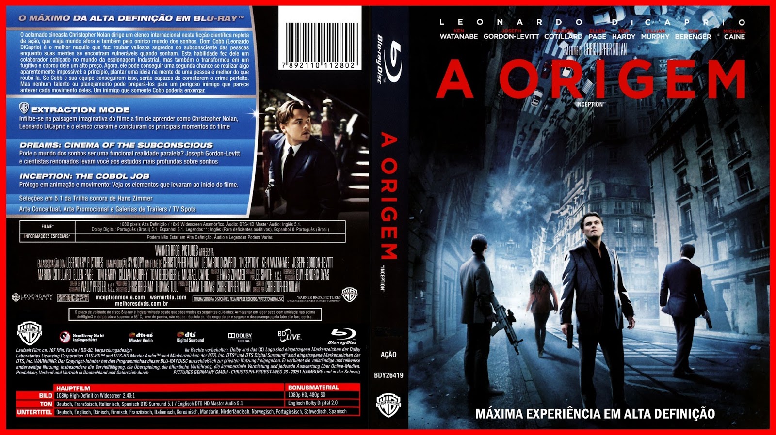CAPAS DVD-R GRATIS: A Origem - Blu Ray
