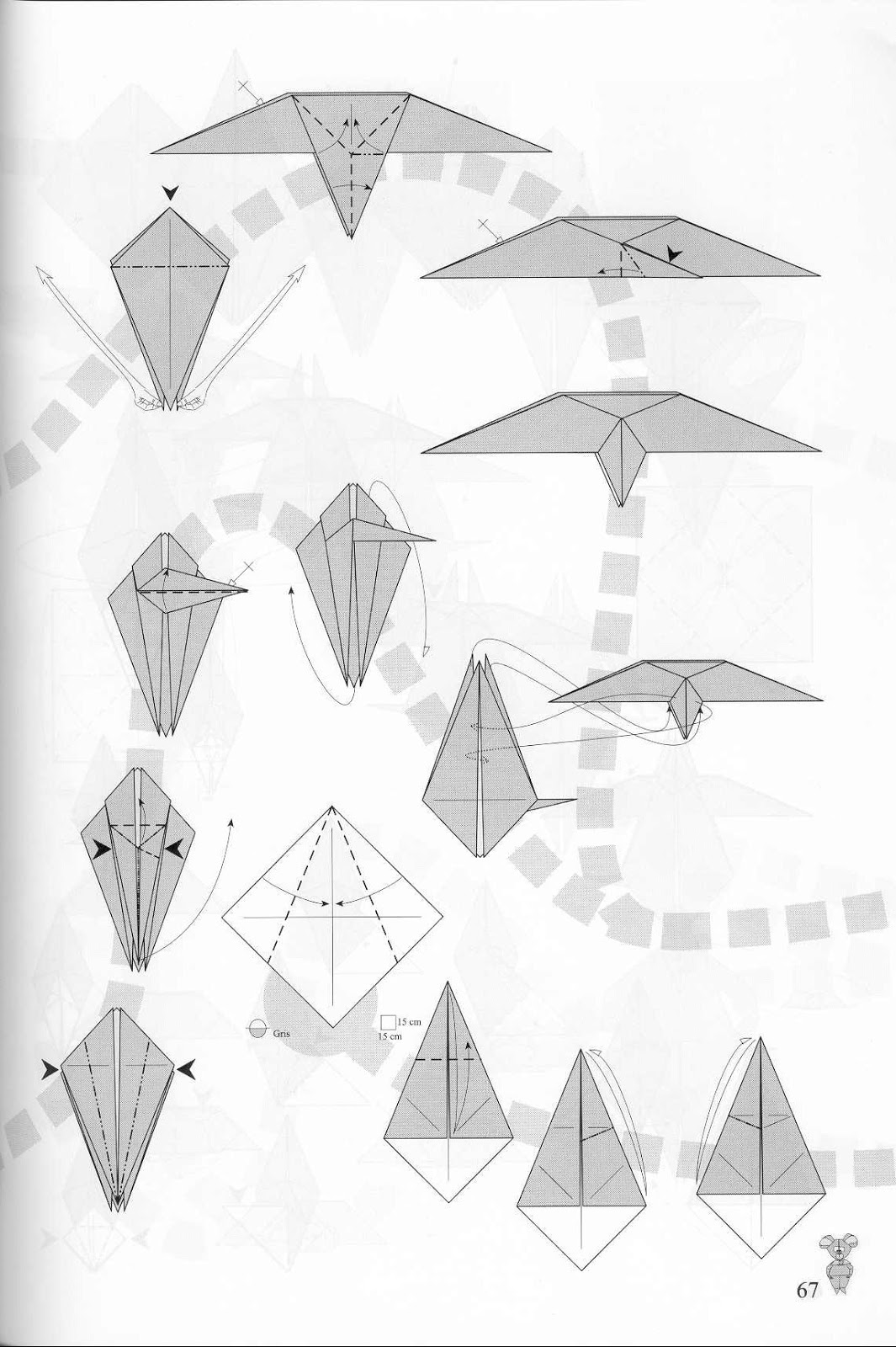 Origami Cartoon 3-Halle - Ruby Book Origami