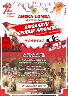 Kumpulan Desain Poster Lomba 17 Agustus HUT RI Format CorelDraw (Free ...