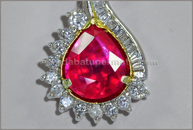 Beautiful Vivid Red RUBY Cutting Crystal Mulus - LI 053