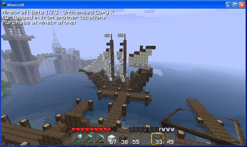 Tecno Rasee: Un barco en Minecraft