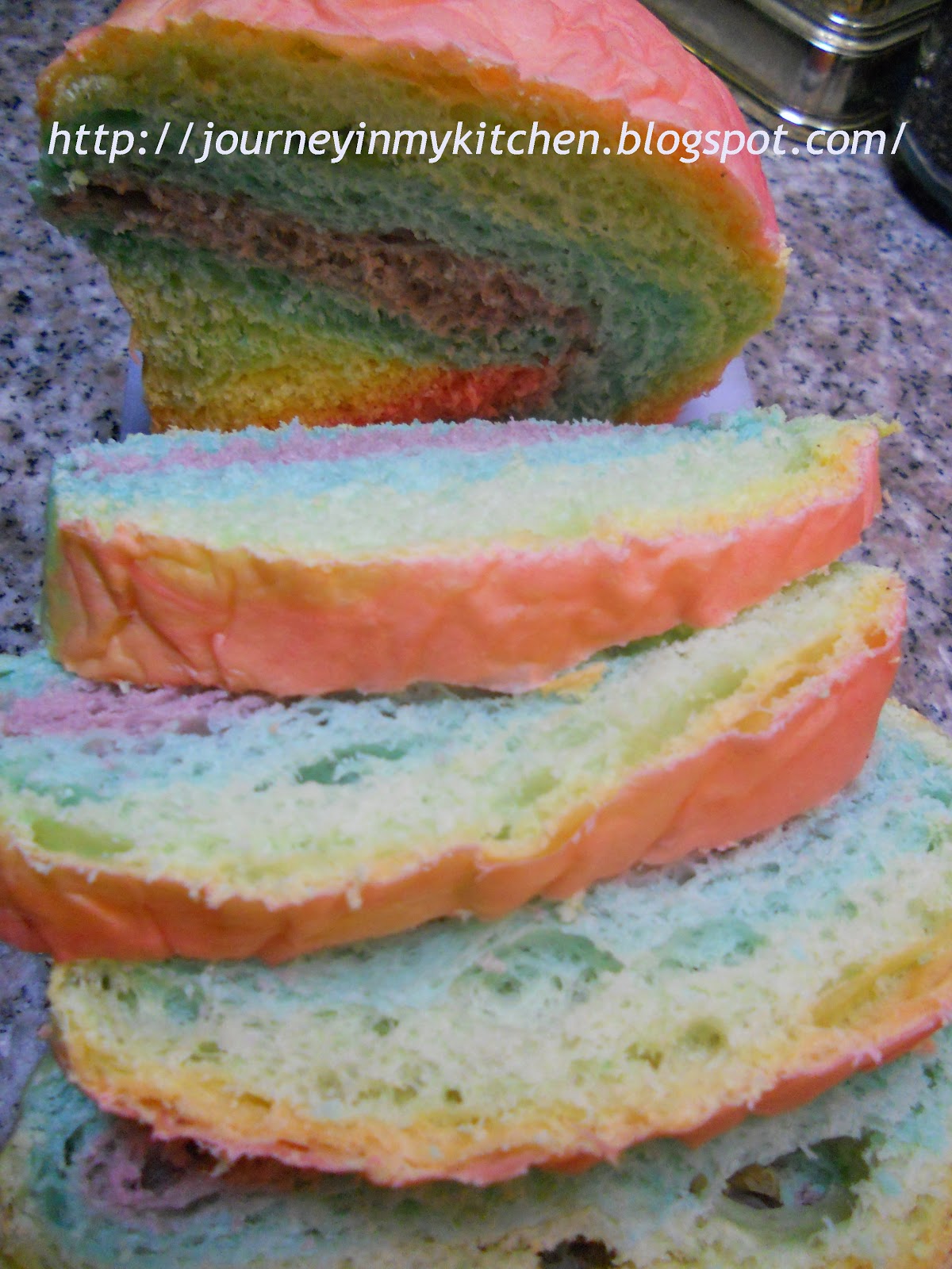 Journey in My Kitchen: Rainbow Bread