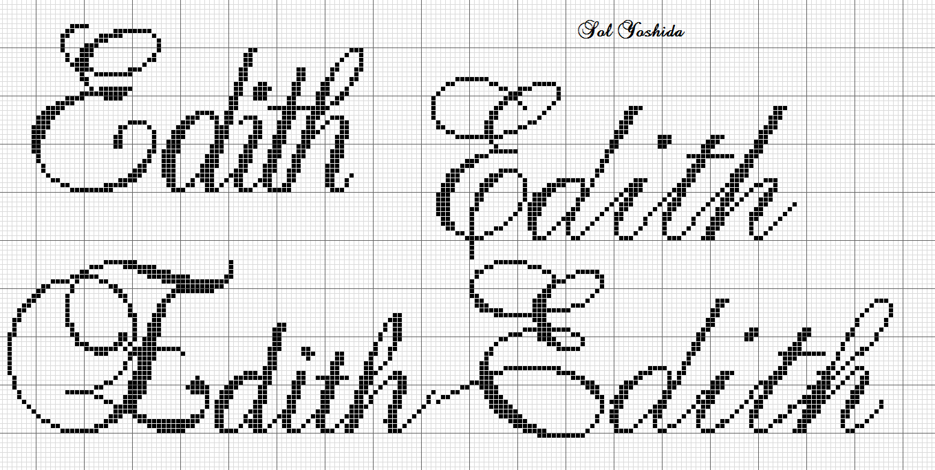 Edith.png (1359×683) | Nomes em ponto cruz, Artes e bordados, Alfabeto ...